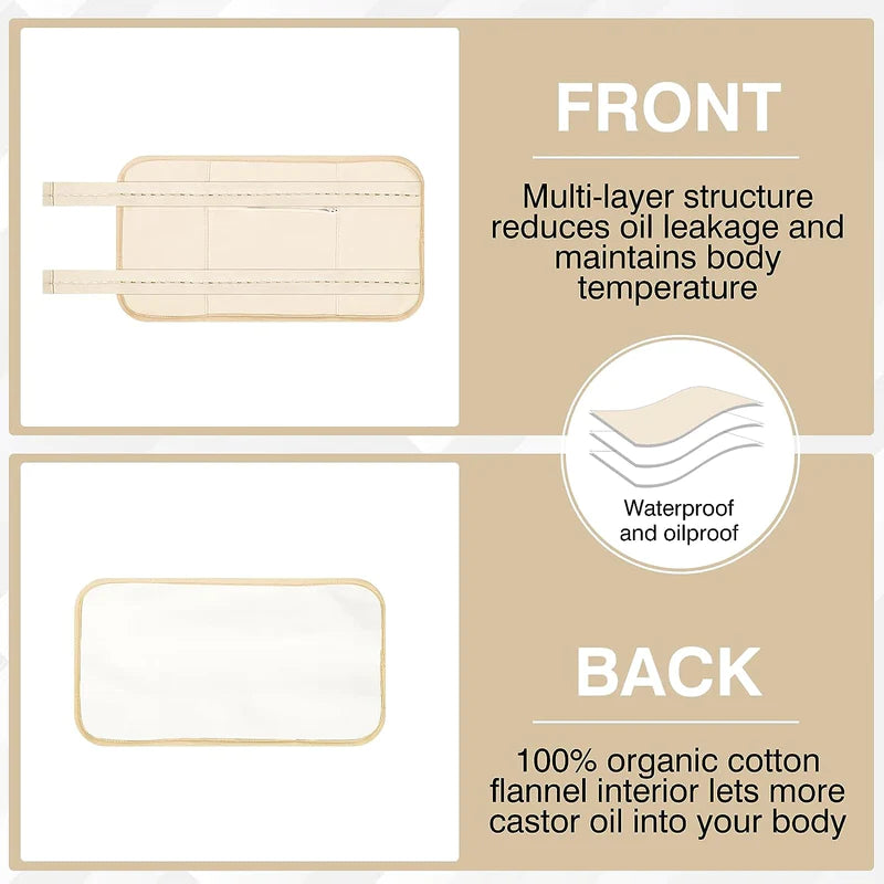 PureRelief Reusable Cotton Castor Oil Wrap - Inflammation & Toxin Remo ...